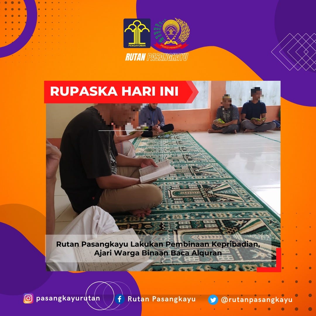 Rutan Pasangkayu Lakukan Pembinaan Kepribadian, Ajari Warga Binaan Baca ...
