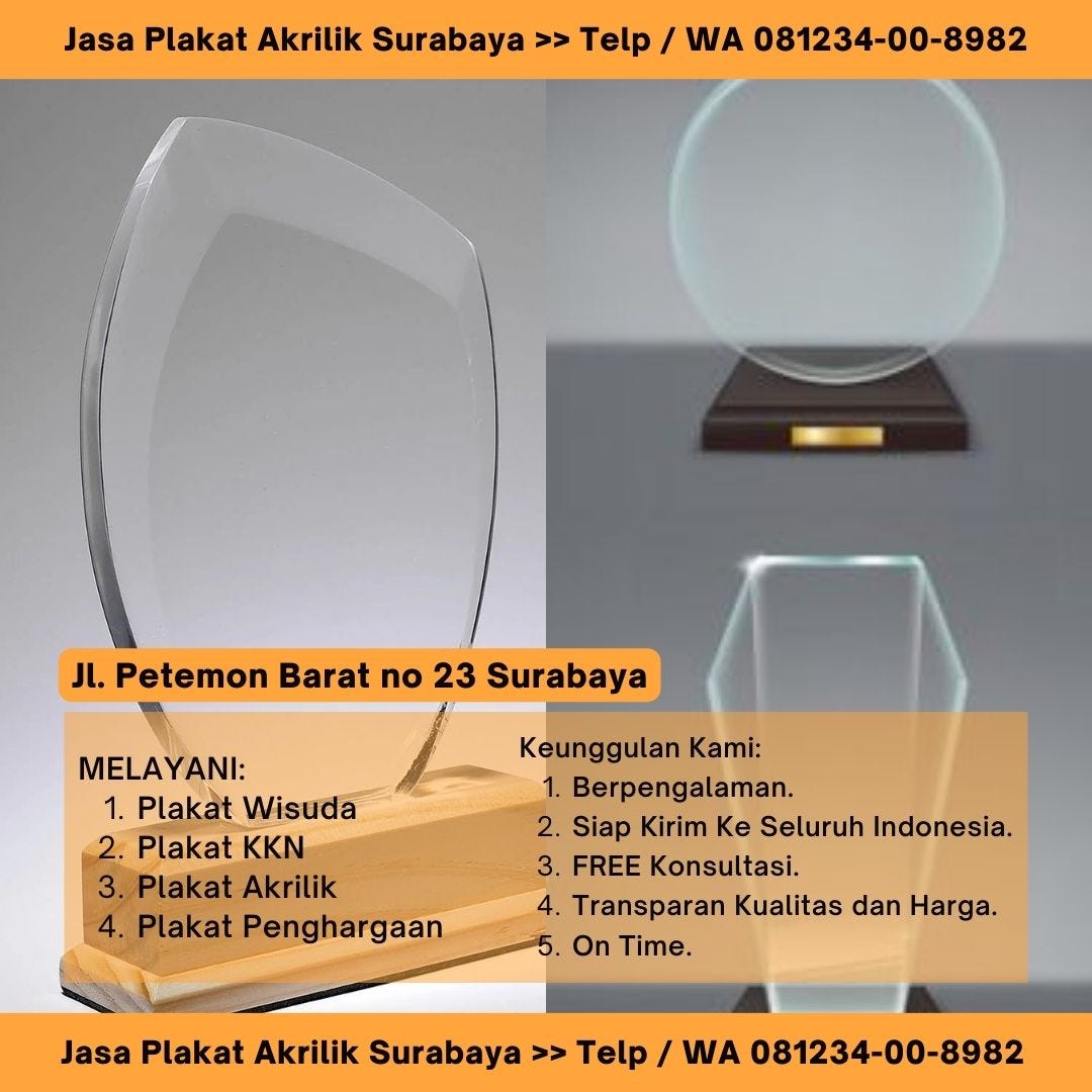 PRODUSEN LANGSUNG, WA 081234–00–8982 Jasa Plakat Akrilik Unik Penajam ...
