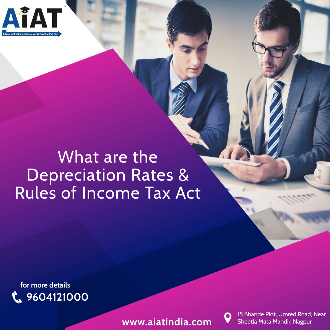 What are the Depreciation Rates & Rules of Income Tax Act | by AIAT ...