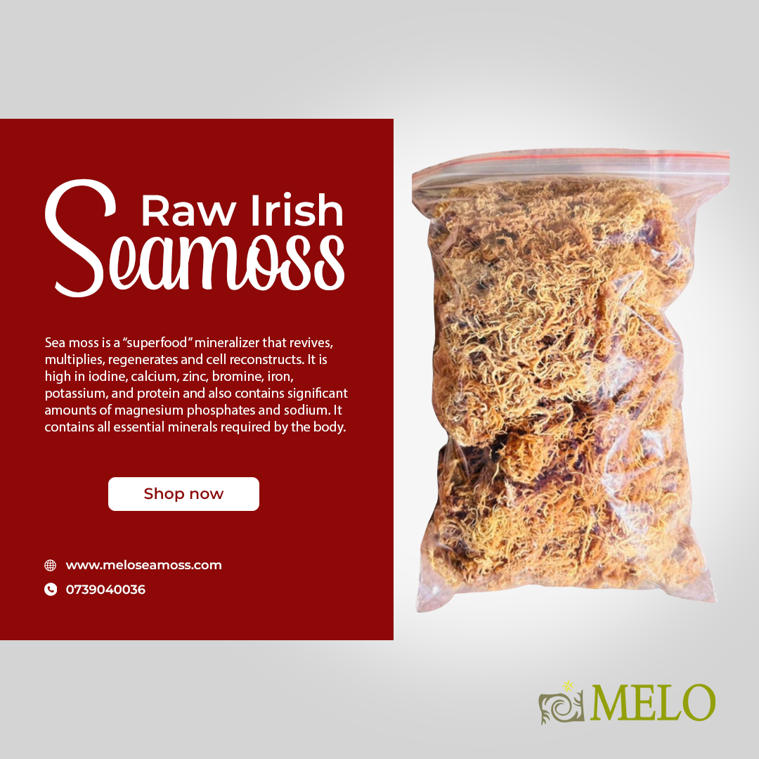 Raw Irish Sea Moss: Wholesome Lifestyle with MELO - Melo Sea Moss - Medium