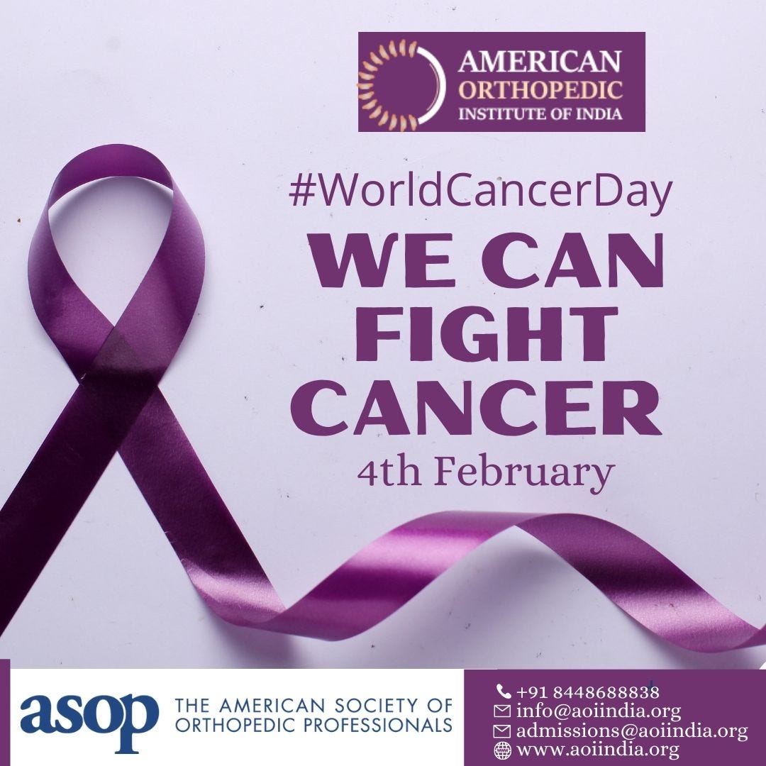 Let’s spread awareness on world cancer day! - American Orthopedic ...