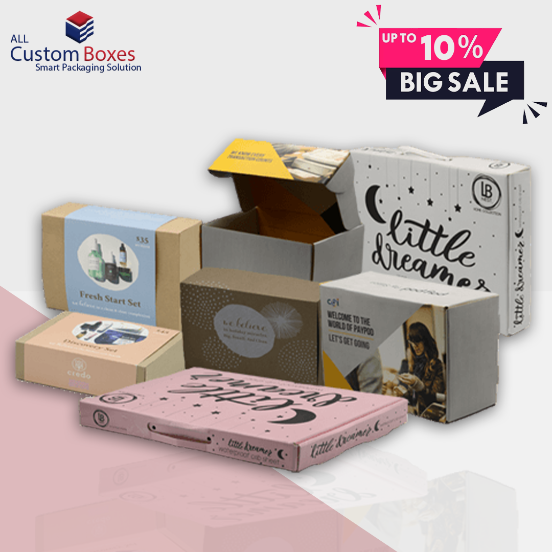 Flat 10% off on Custom Boxes - Custom Packaging - Medium