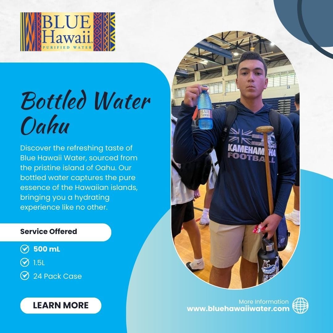 Bottled Water Oahu - Bluehawaiiwater - Medium