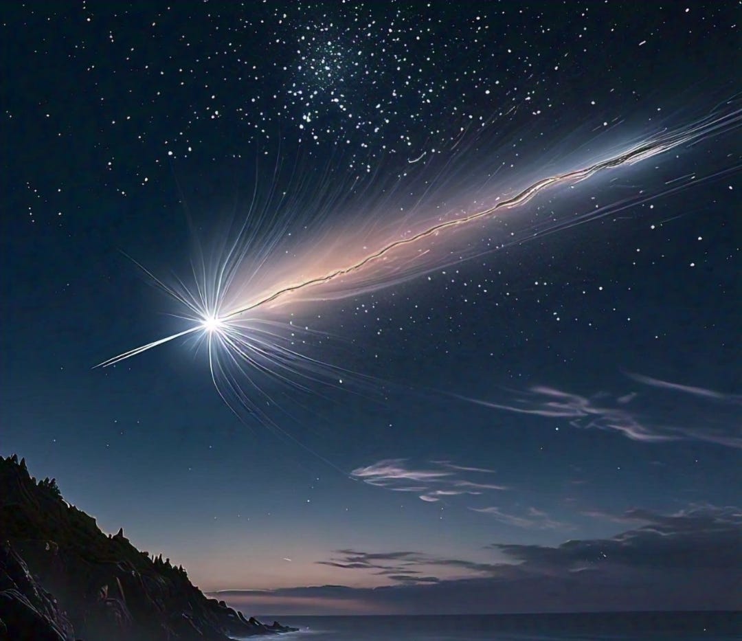 IF… I saw a star slide down the sky, Blinding the north as it went by ...