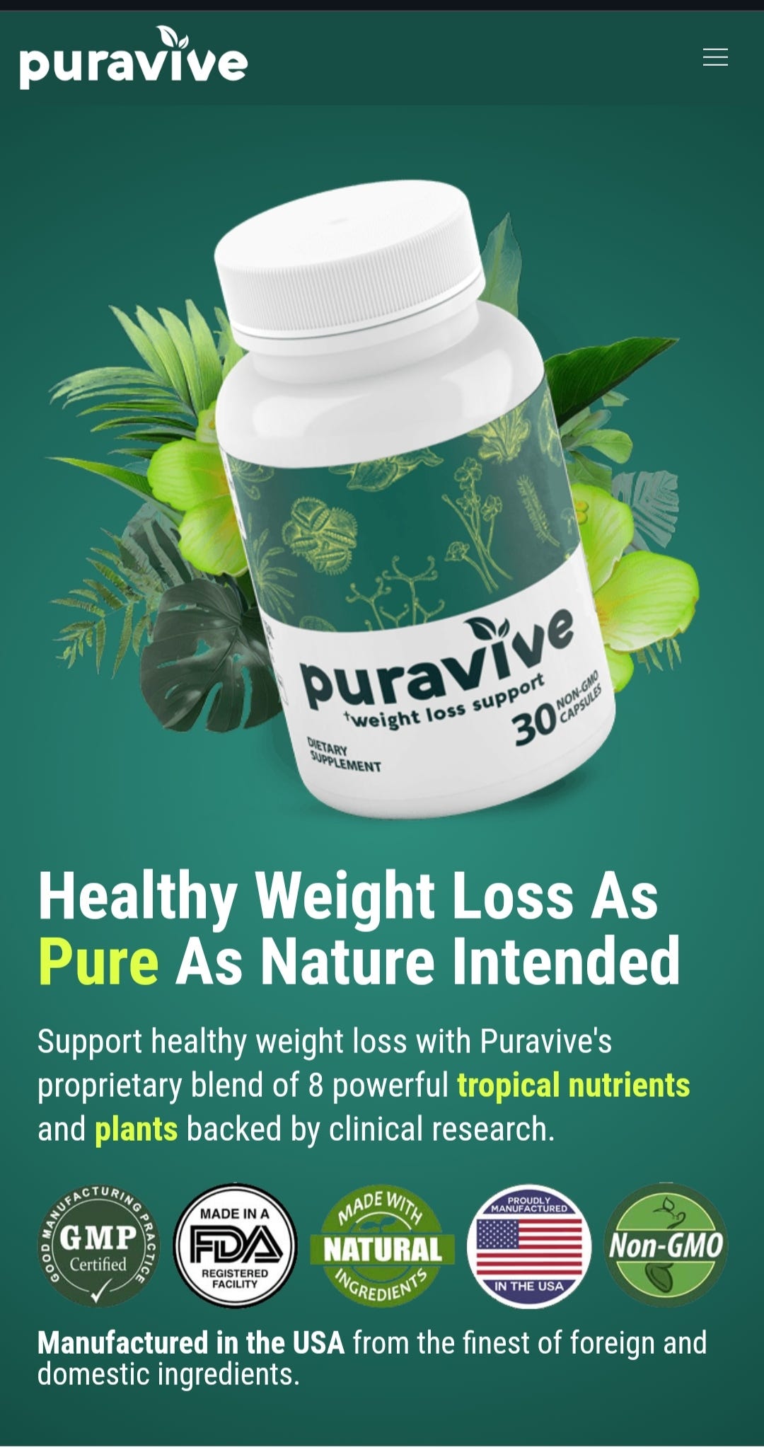 Puravive This product surpassed all my expectations. From 105kg to a ...
