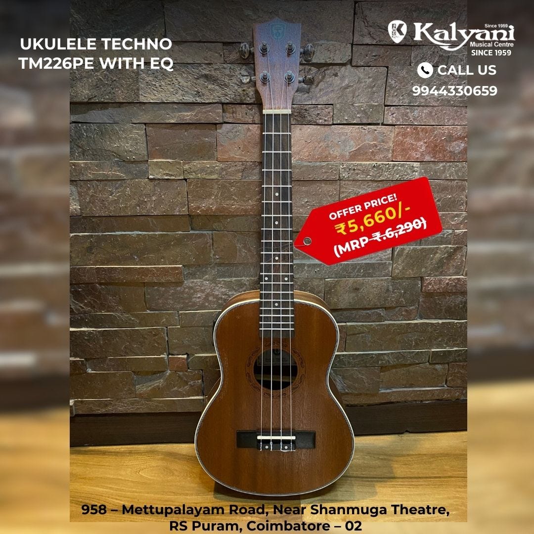 Ukulele Techno TM226PE WITH EQ - Kalyani musical - Medium