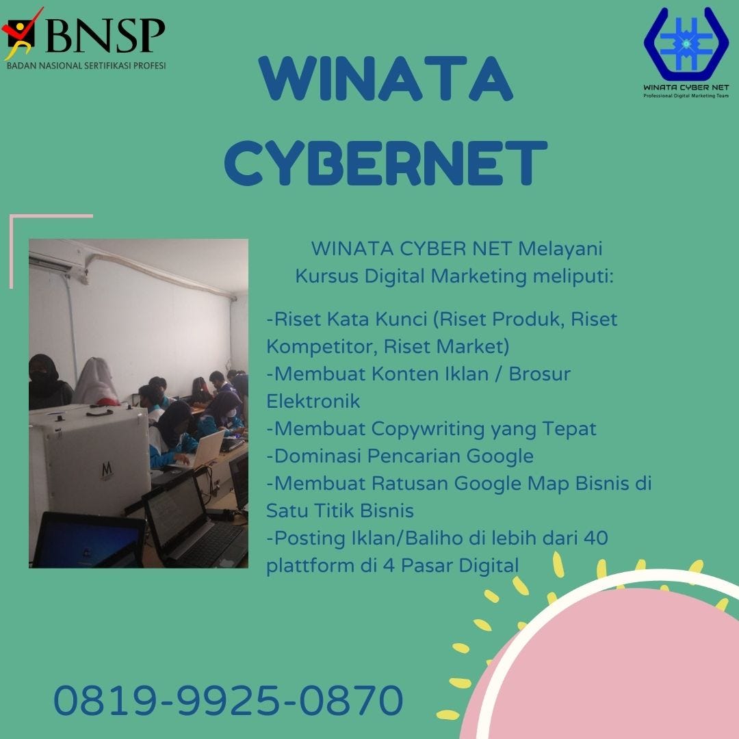 BERSERTIFIKAT, Call 0819–9925–0870, Digital Marketing Strategy Winata Cyber Net | by Kursus ...