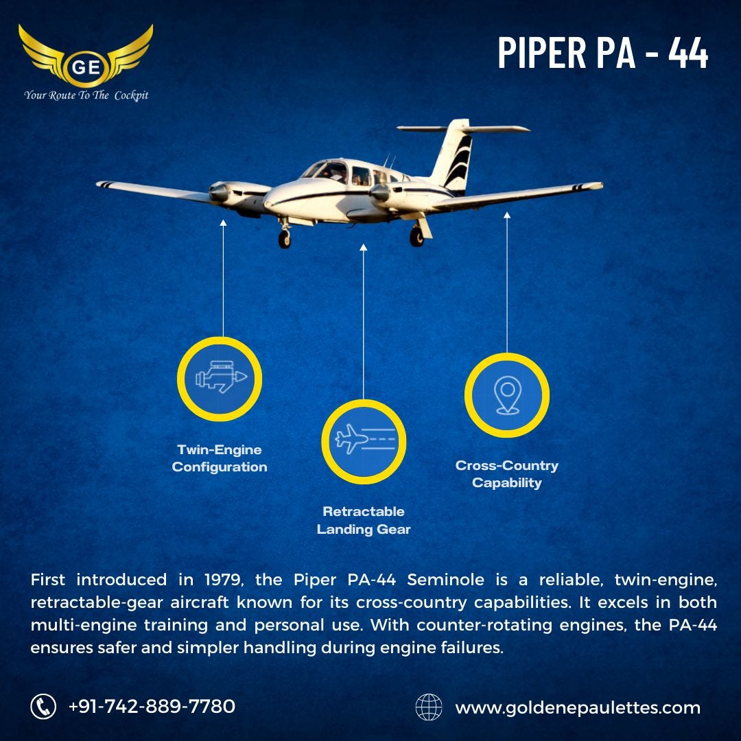 PA-44 - Golden Epaulettes Aviation Pilot Training Academy - Medium