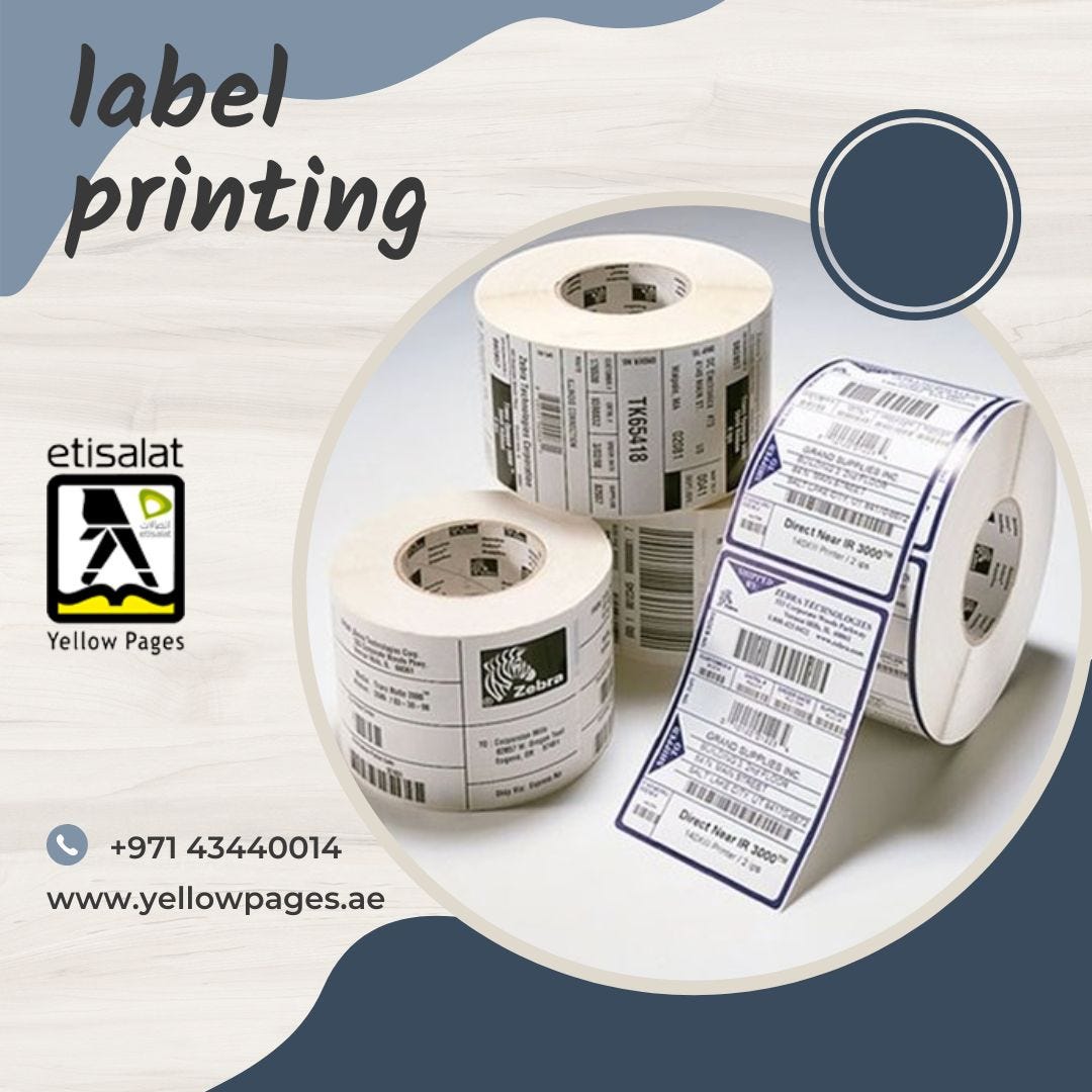 List of Label Printing Companies & Services in UAE - Anjali Gared - Medium