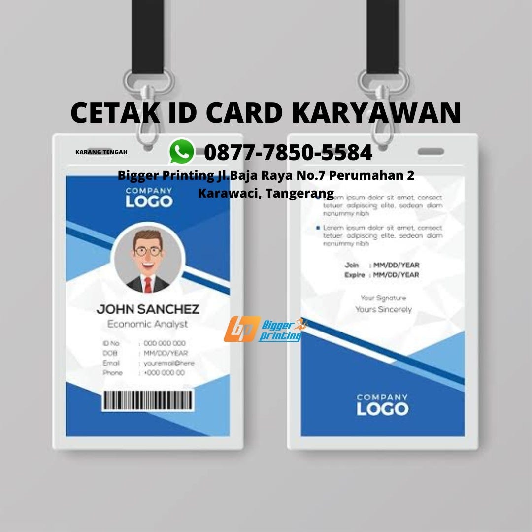 CETAK CEPAT, Wa./Call. 0877–7850–5584, Cetak Id Card Karyawan KARANG ...