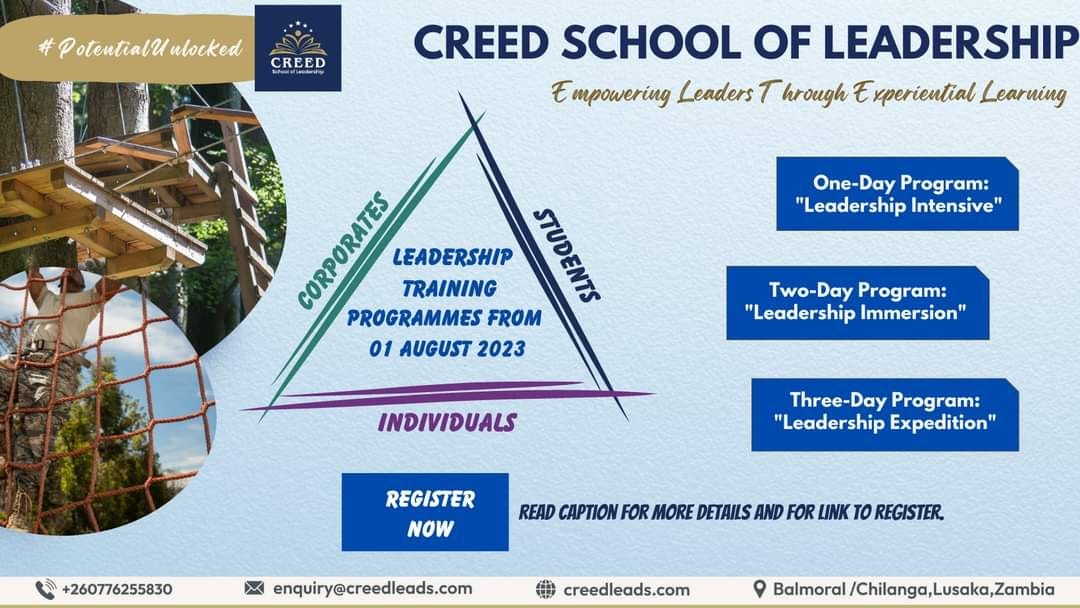 CreedLeads: Premier School of Leadership for Aspiring Leaders | Zambia ...