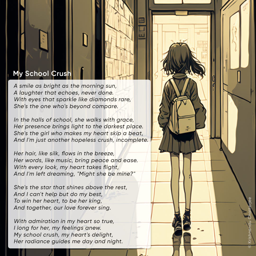 My School Crush. A smile as bright as the morning sun, | by Krishnendu Chatterjee | Medium