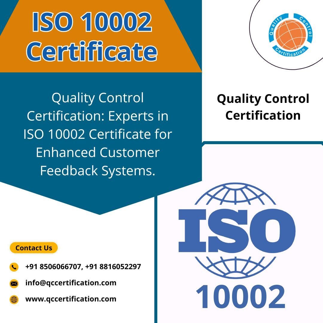ISO 10002 Certificate | Quality Control Certification - Vaibhav ...