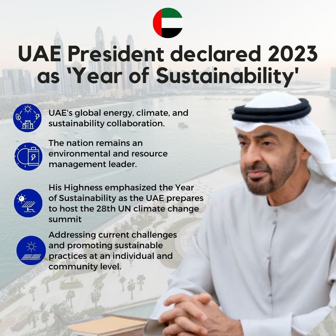 YEAR OF SUSTAINABILITY’ REFLECTS UAE’S COMMITMENT TO PROMOTE ...