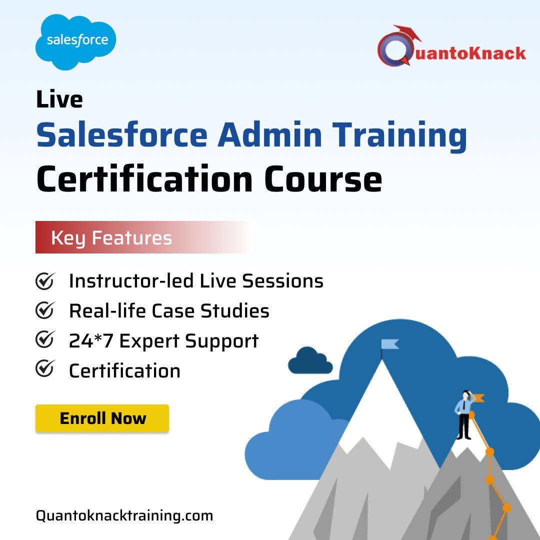 Salesforce Admin Training Certification Course Salesforce Training