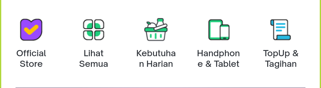 Ringkasan Styling Tokopedia Clone : Font Category Menu, Separators ...