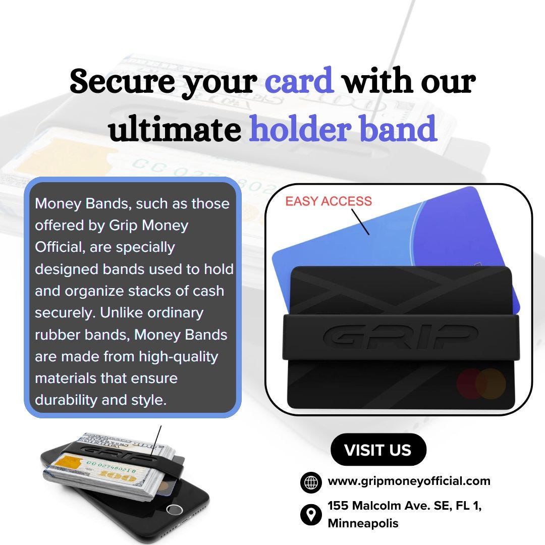 Secure your card with our ultimate holder band - Grip Money Official ...