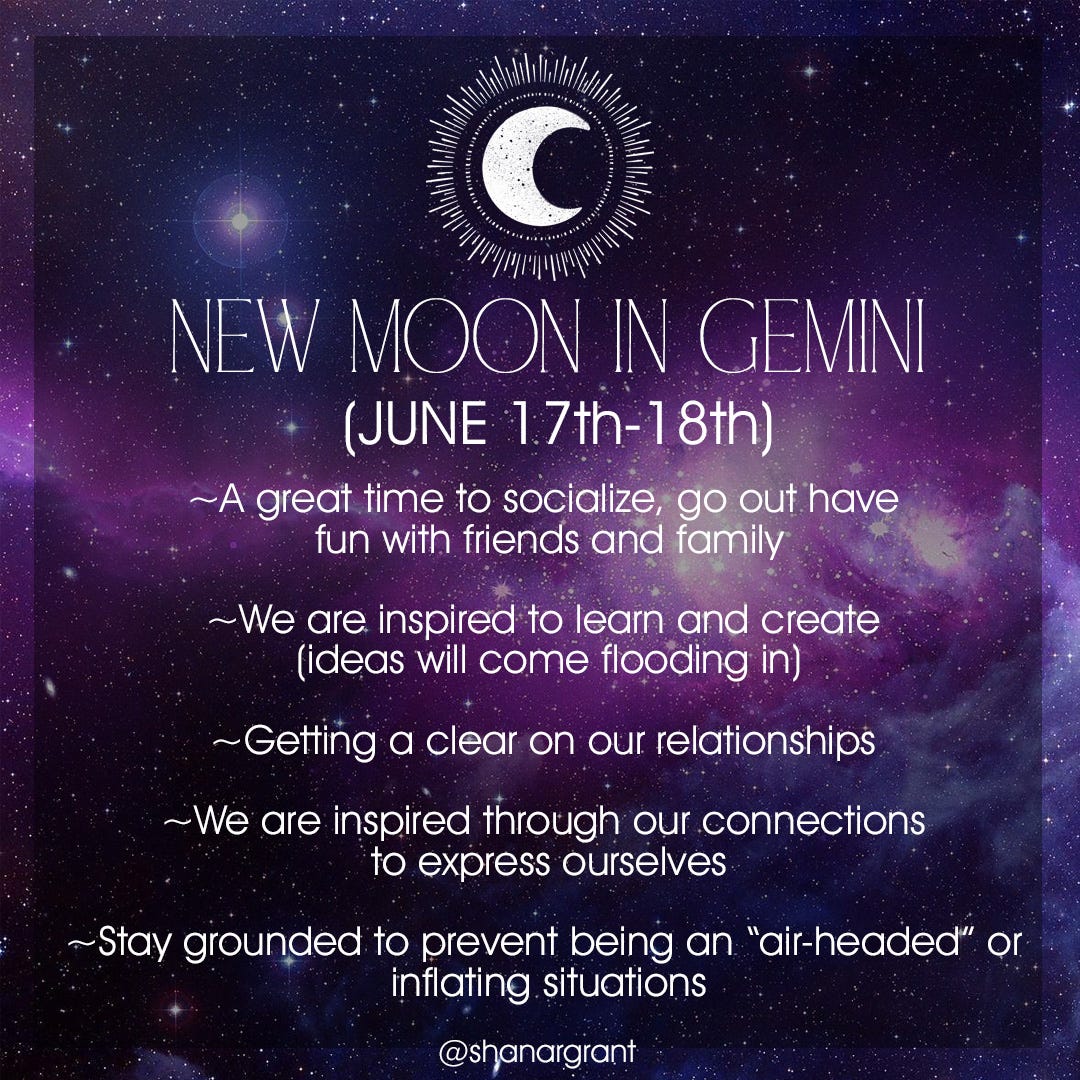 New Moon (June 17th-18th) What to expect.. | by Shana R Grant | Medium