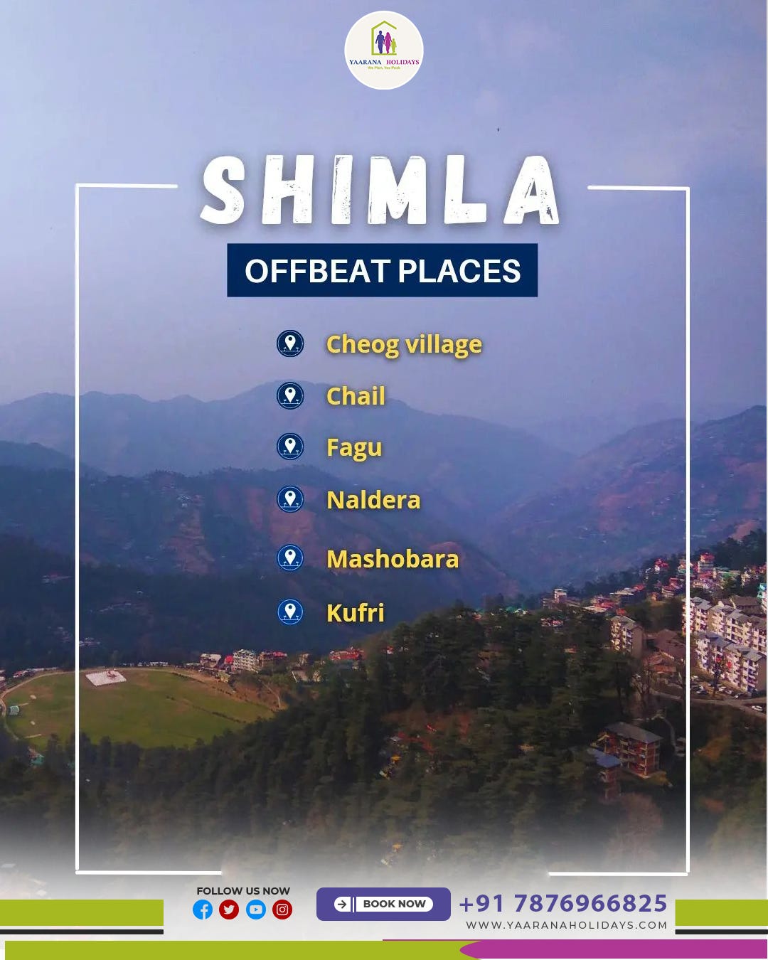 Discover the offbeat wonders of Shimla with Yaarana Holidays! 🌄 Skip ...