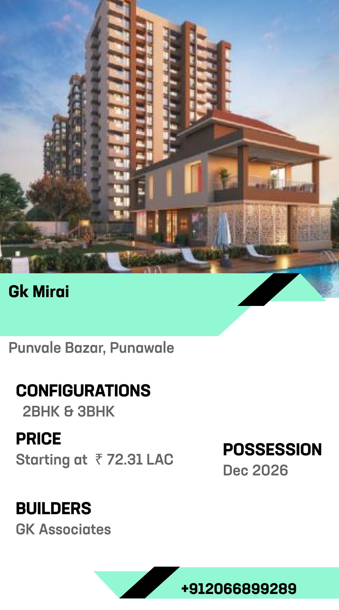 Gk Mirai — 2&3 BHK Homes in Pune | Dwello - sai patil - Medium