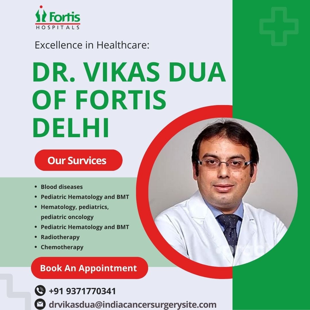 Excellence in Healthcare: Dr. Vikas Dua of Fortis Delhi | by marciadbanas | Apr, 2024 | Medium