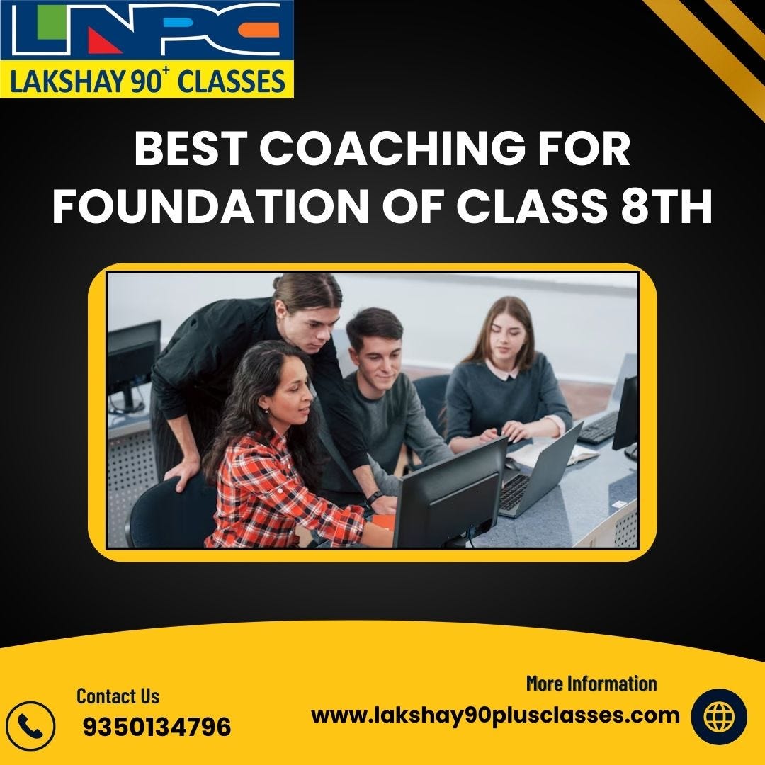 Best Coaching for Foundation of Class 8th - Lakshay 90Plus Classes - Medium