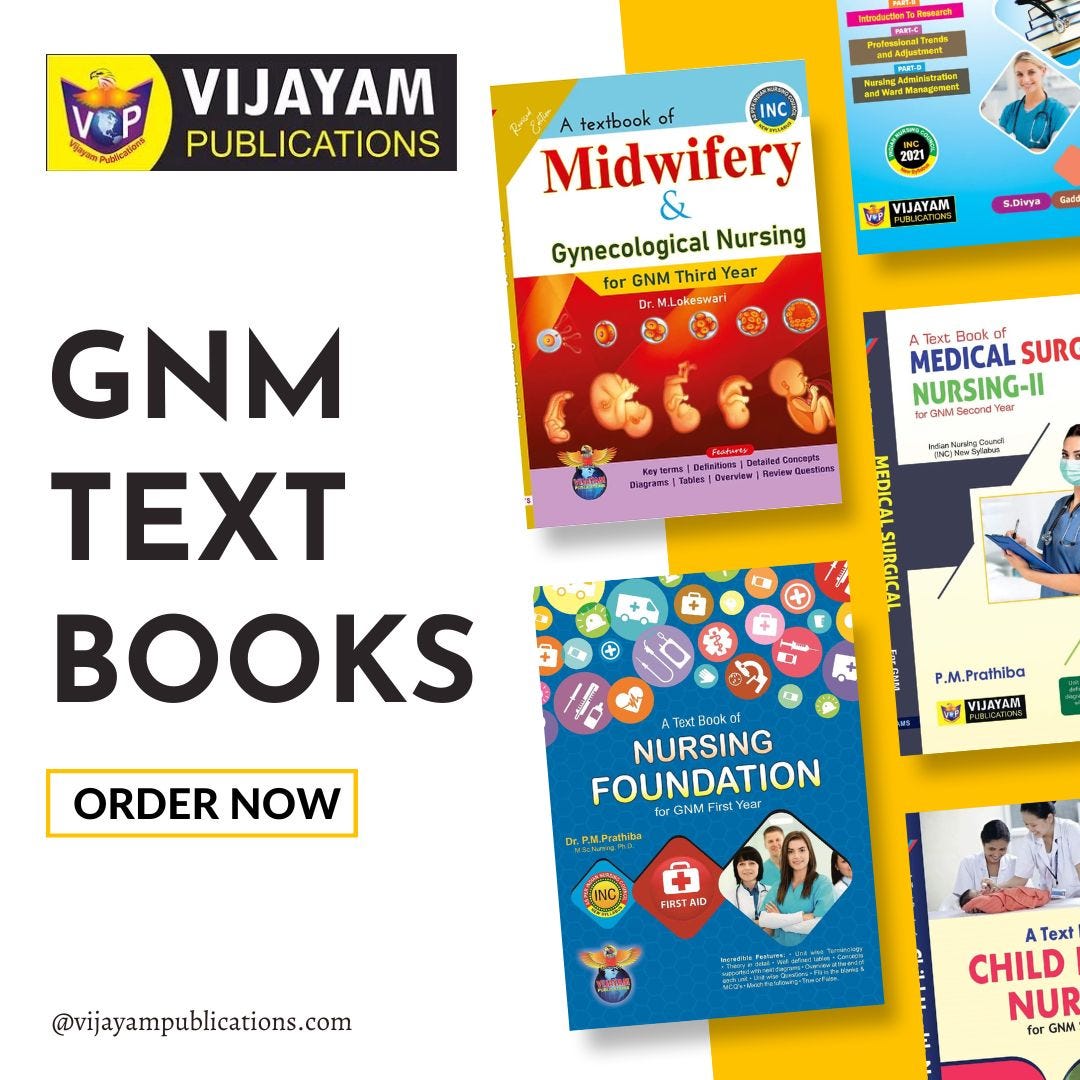 BEST GNM TEXT BOOKS IN VIJAYAWADA - Vijayam Publications - Medium