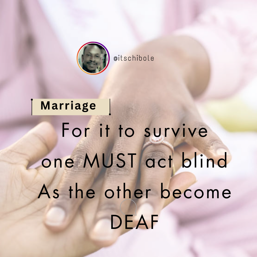 Marriage: The Art of Acting Deaf and Blind | by Waisaka.S P. Chibole ...