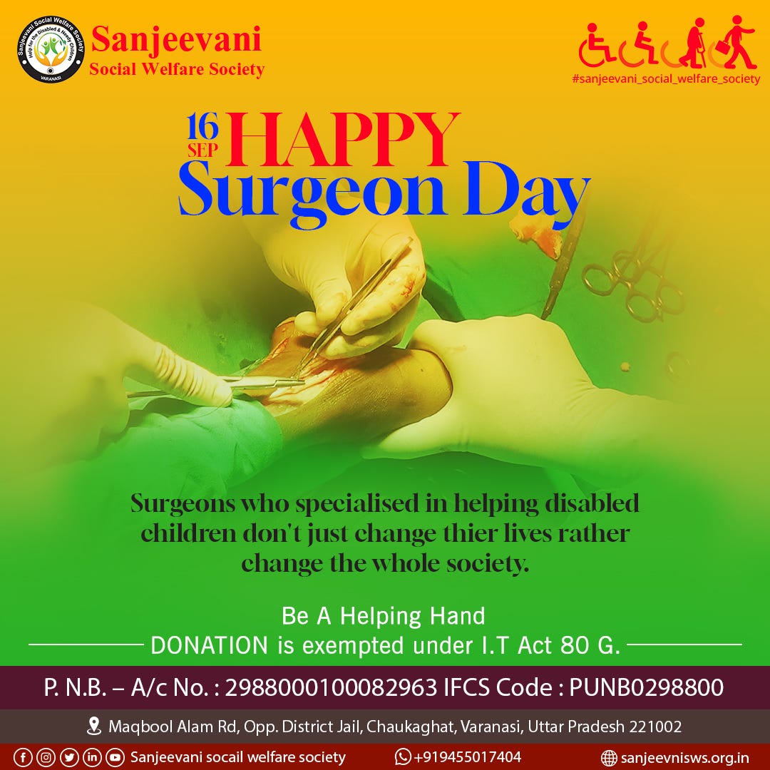 Happy Surgeon Day - Sanjeevani Society - Medium