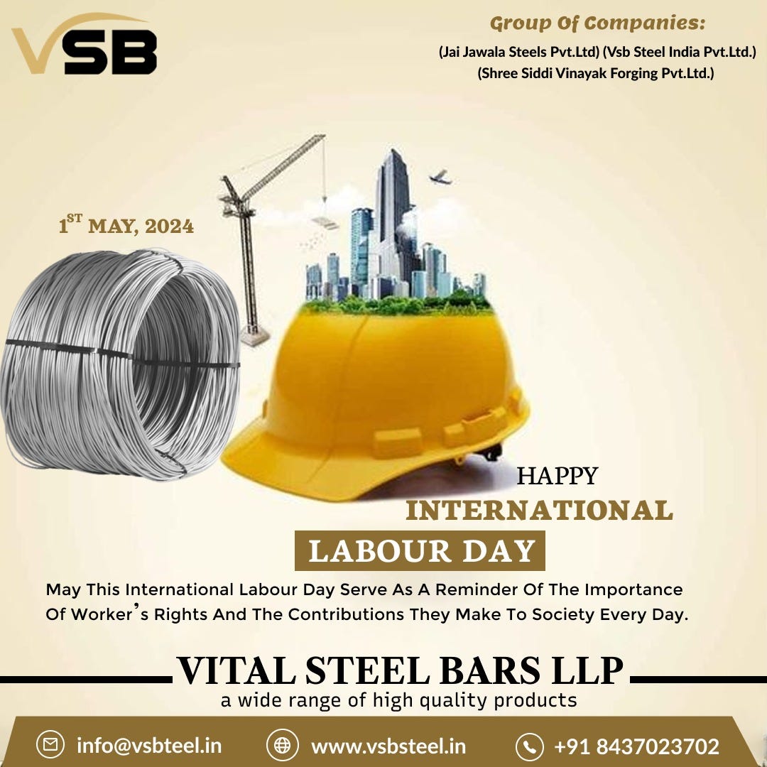 Happy Labour Day - VSB Steel Bars LLP - Medium