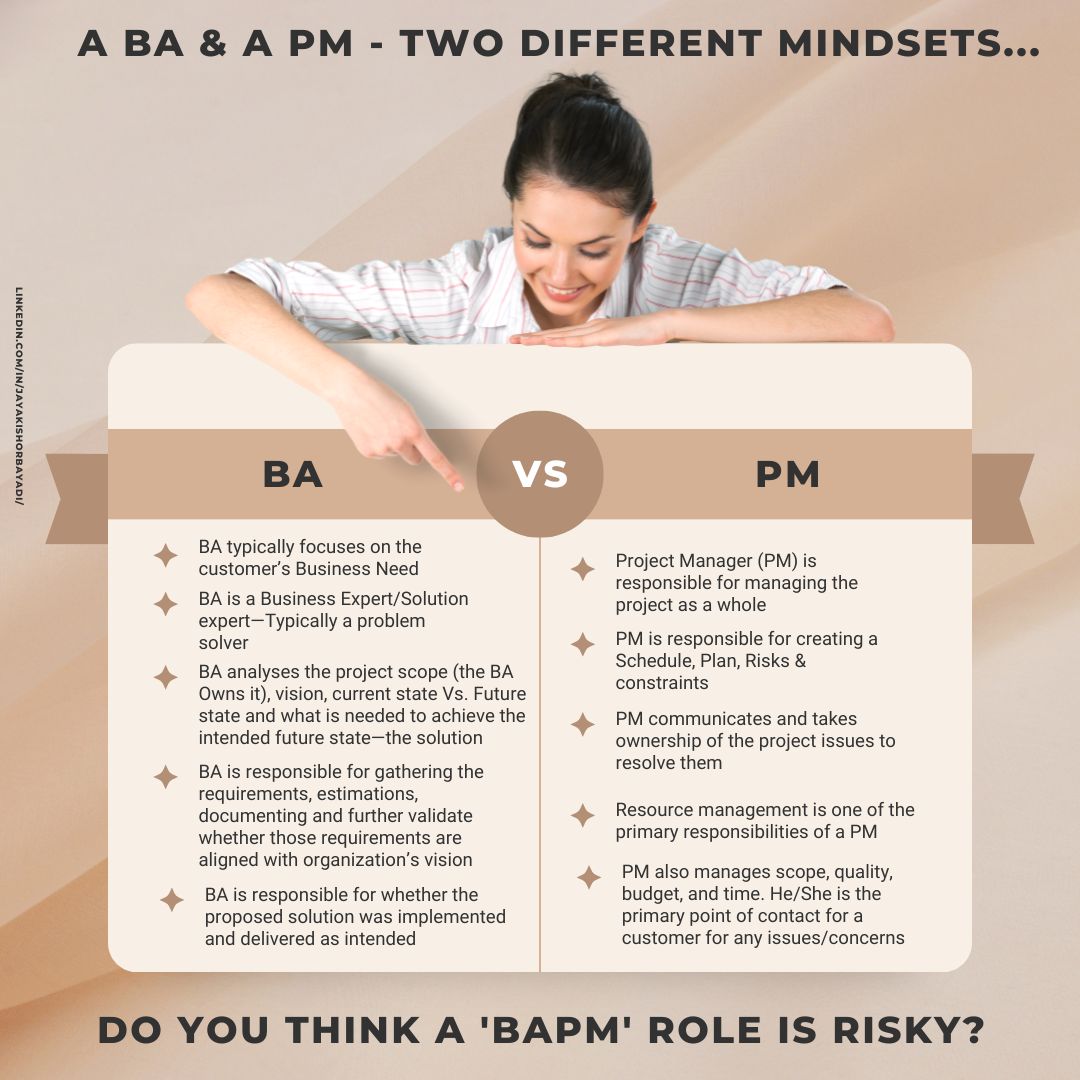 BA Vs. PM. As the IT world is leaning towards… | by Jayakishor Bayadi | Medium