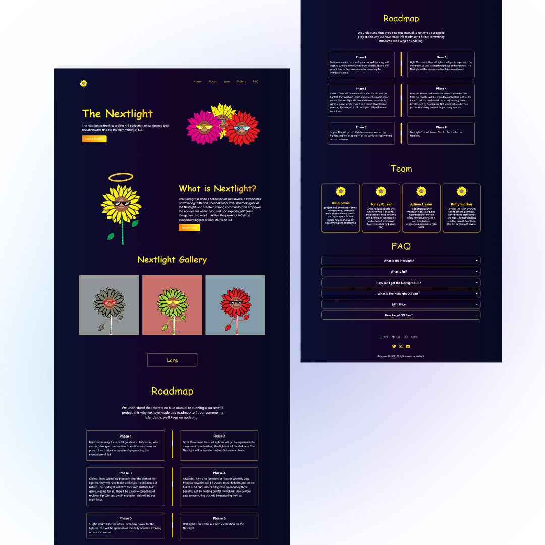 Responsive NFT landing page design - Nur Nahid - Medium Responsive NFT landing page design - Nur Nahid - Medium