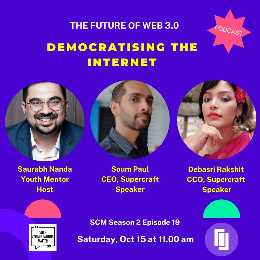 Soum, Debasri and Supercraft | SCM S2E19 | by Saurabh Nanda | Such ...