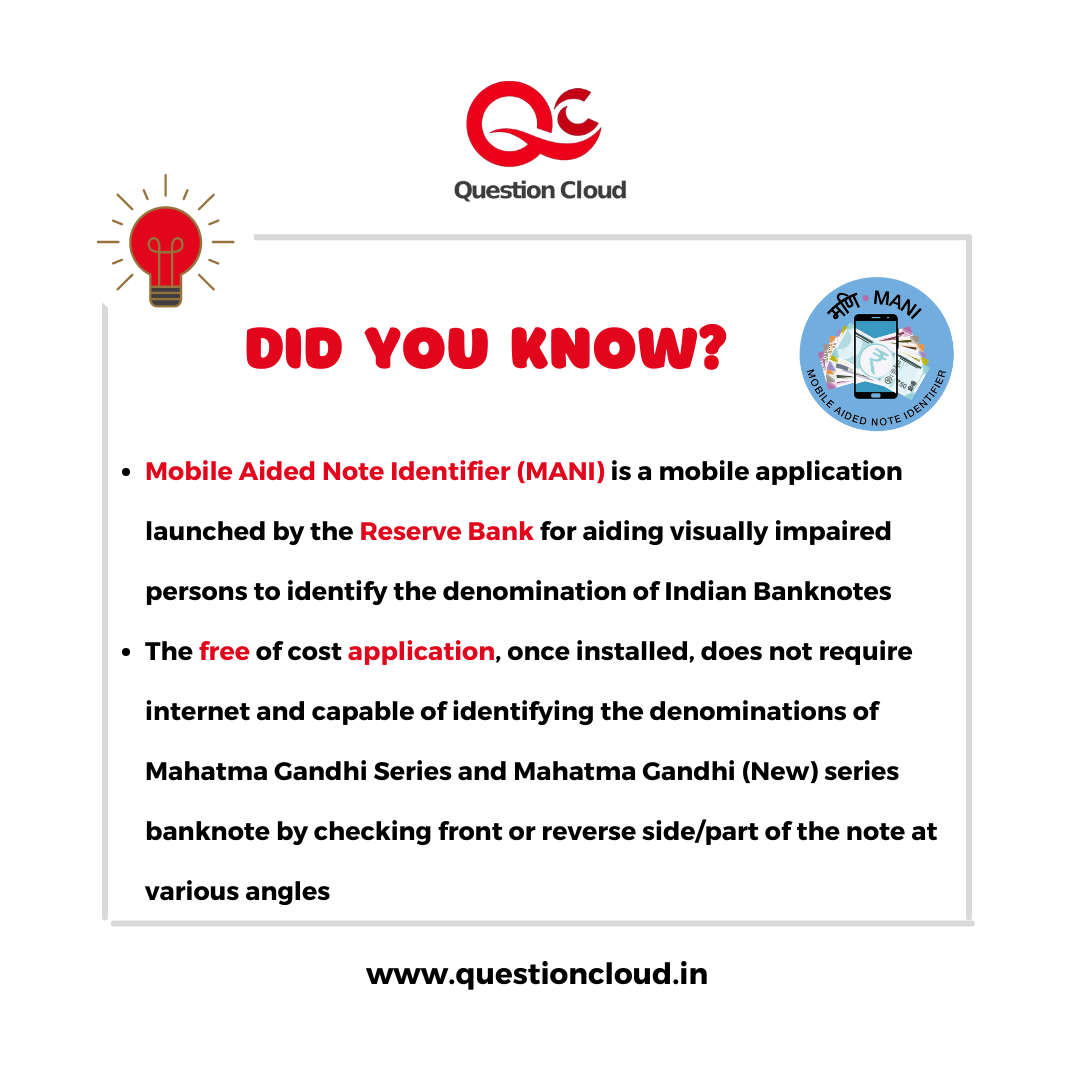 RBI launches ‘MANI’ app to help visually challenged identify currency ...