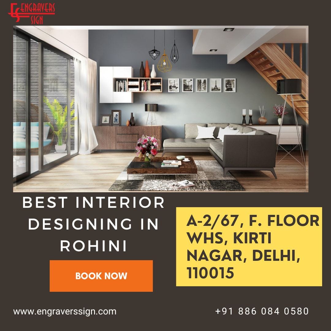 Best INTERIOR DESIGNING IN ROHINI - Engravers Sign - Medium