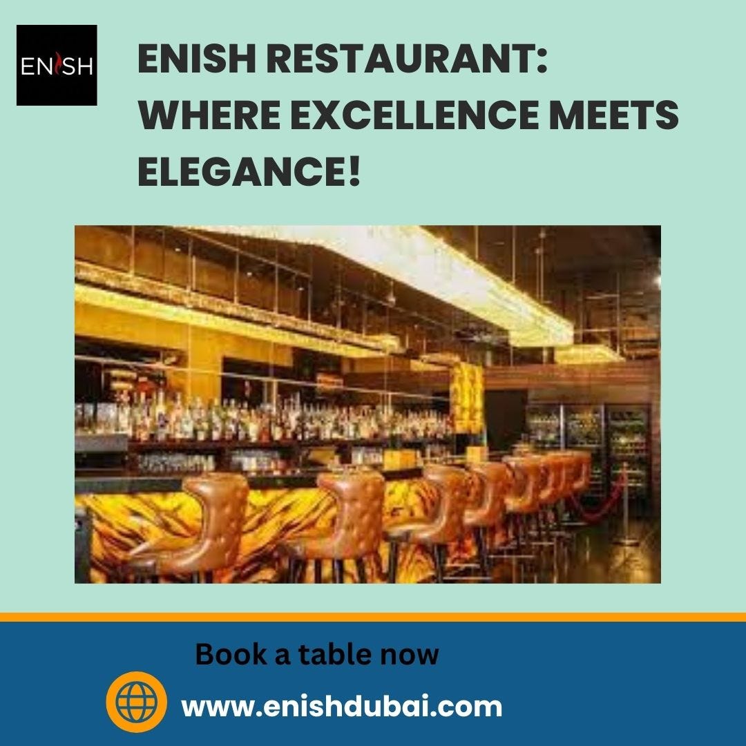 Enish Restaurant: Where Excellence Meets Elegance! Visit our website ...