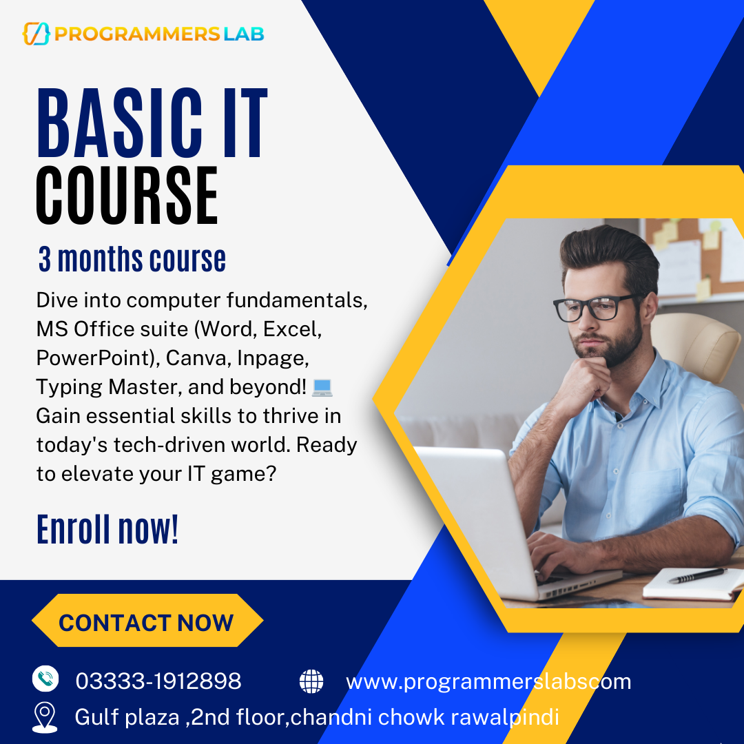 𝐁𝐚𝐬𝐢𝐜 𝐈𝐓 𝐜𝐨𝐮𝐫𝐬𝐞 𝐟𝐨𝐫 𝐁𝐞𝐠𝐢𝐧𝐧𝐞𝐫𝐬 | 𝐏𝐫𝐨𝐠𝐫𝐚𝐦𝐦𝐞𝐫𝐬 𝐋𝐚𝐛 𝐂𝐨𝐦𝐩𝐮𝐭𝐞𝐫 𝐈𝐧𝐬𝐭𝐢𝐭𝐮𝐭𝐞 | by Programmers Lab Tranning ...