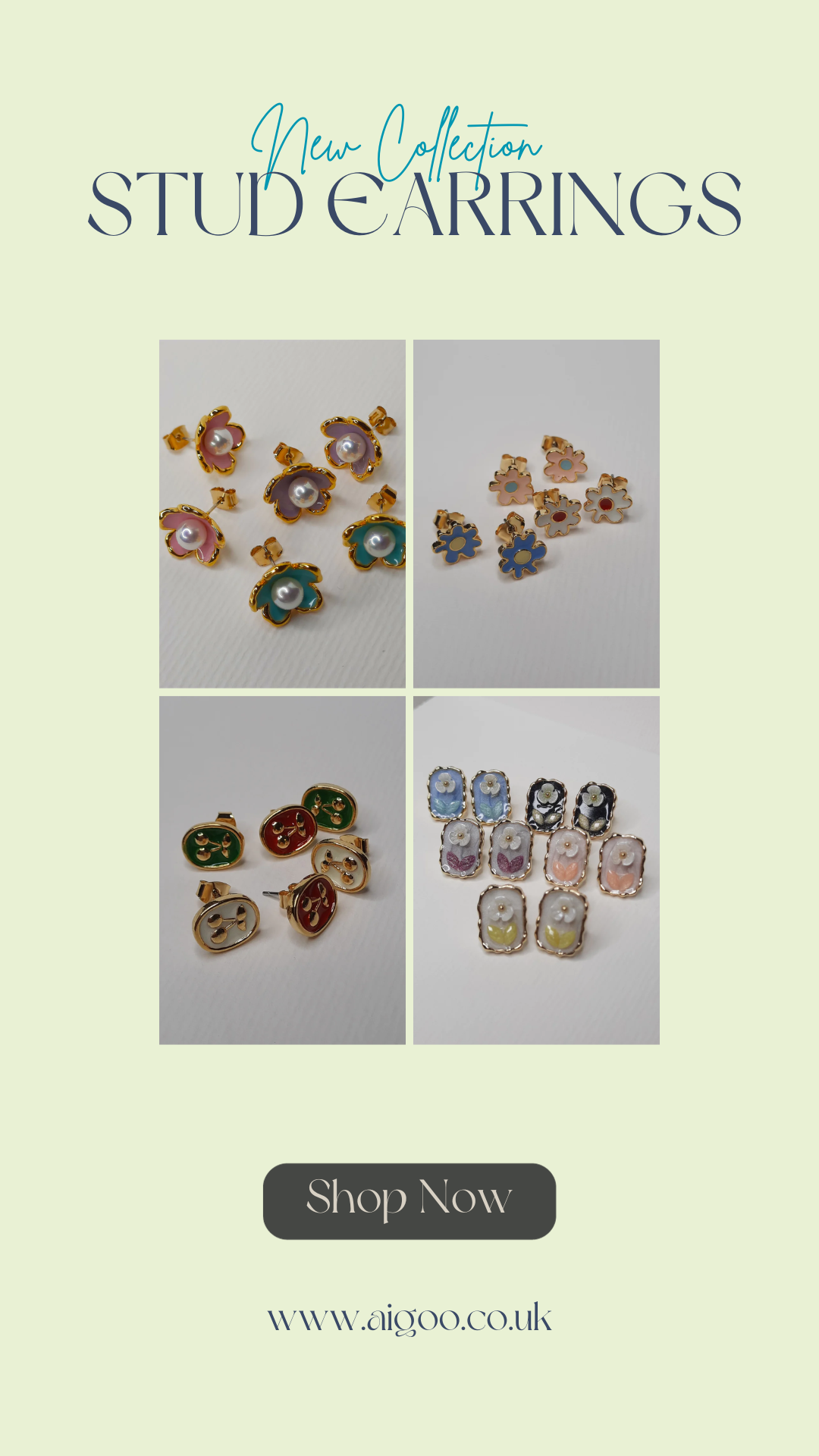 Quartet of Elegance: Four Distinct Stud Earrings to Adorn! - Aigoo - Medium
