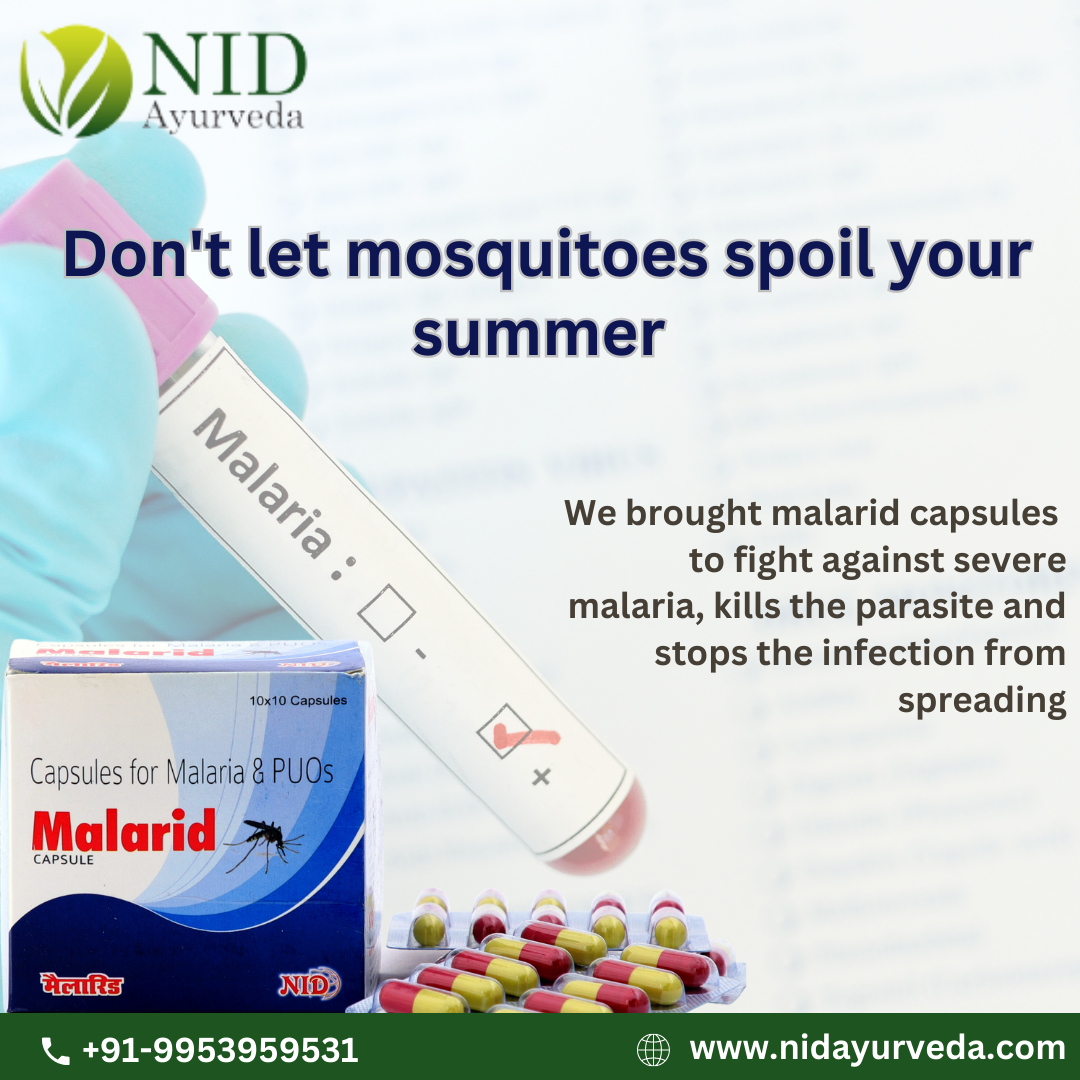 Malarid capsules for malaria - Nidayurvedaads - Medium