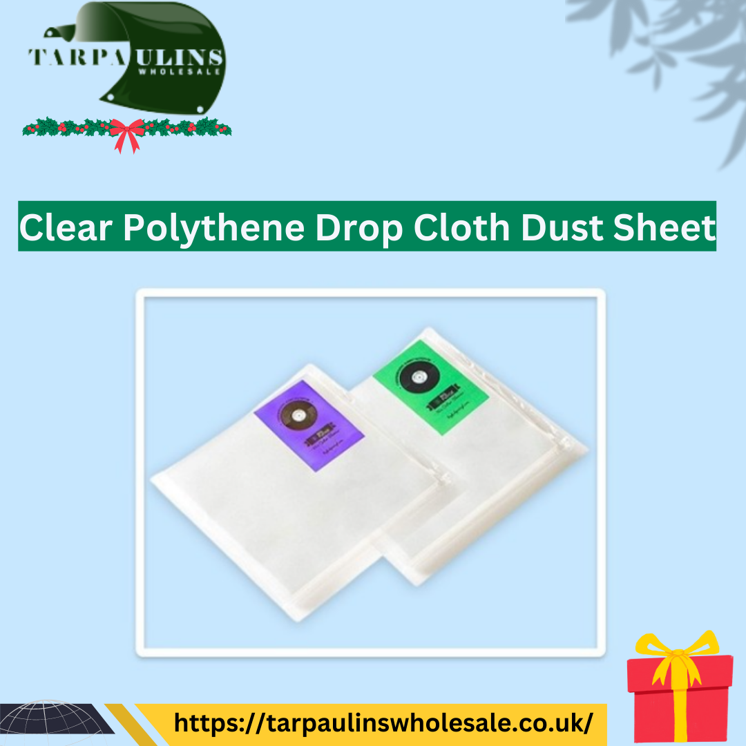 Clear Polythene Drop Cloth Dust Sheet. - tarplin wholesale - Medium