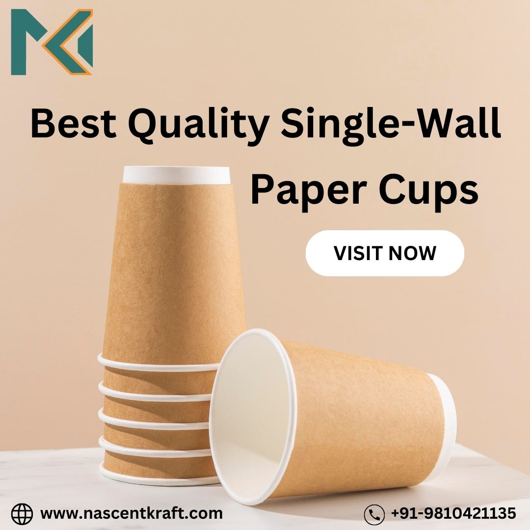 Best Quality Single-Wall Paper Cups - Kraftnascent - Medium