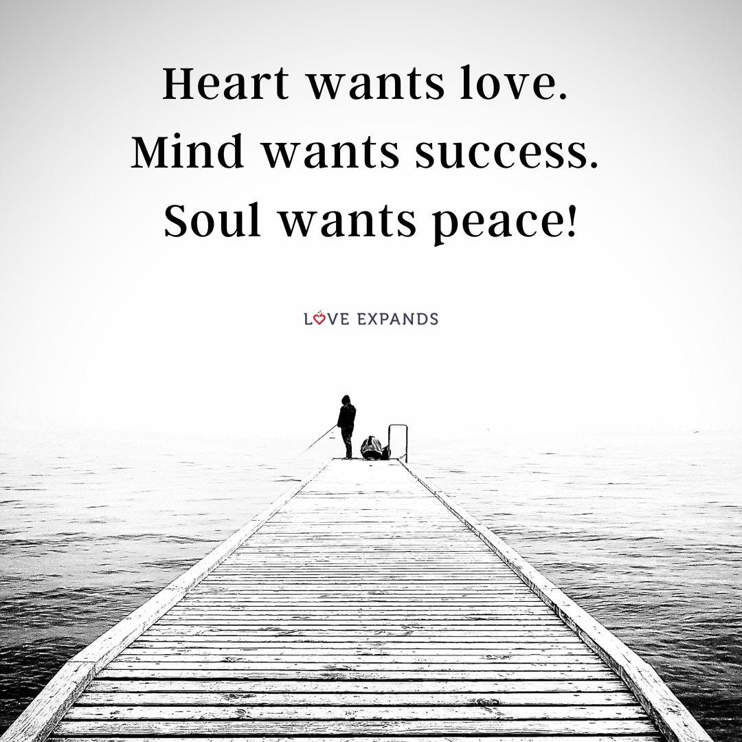 Love, Success or Peace?. In life, we all have different desires… | by ...