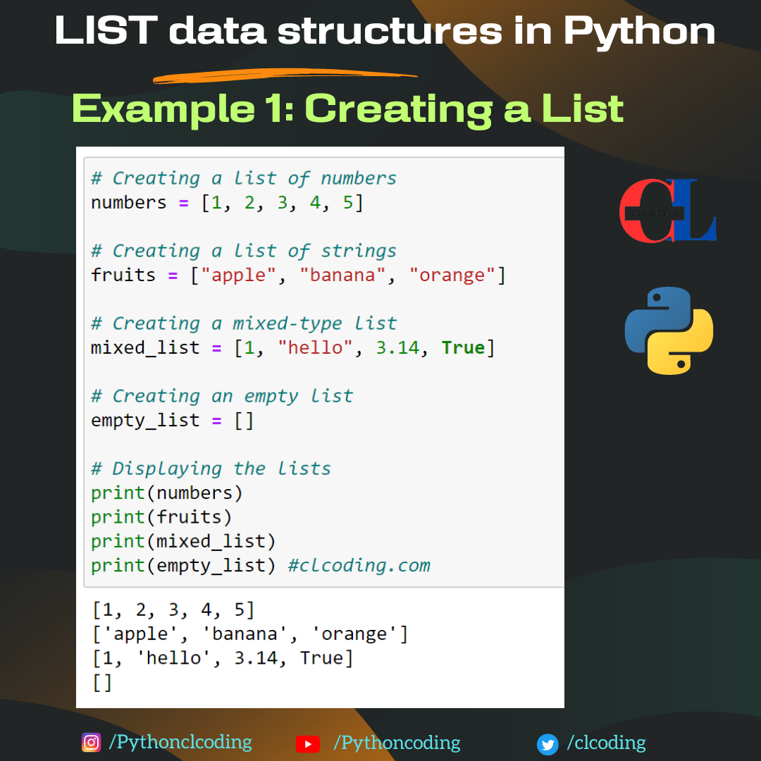 LIST data structures in Python Coding - Python Coding - Medium