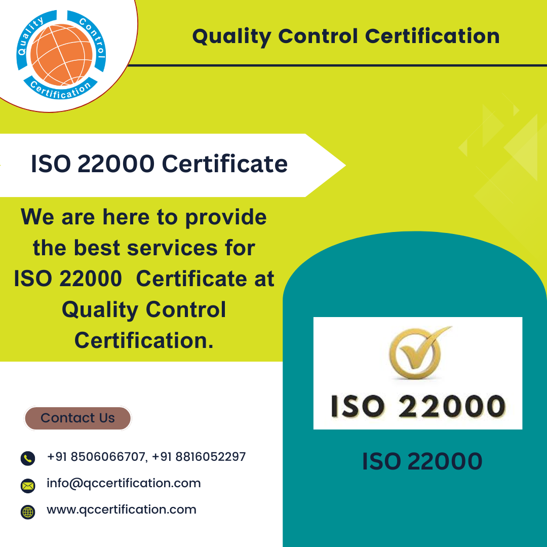 ISO 22000 Certificate | Quality Control Certification - DHRUV CHOUDHARY ...