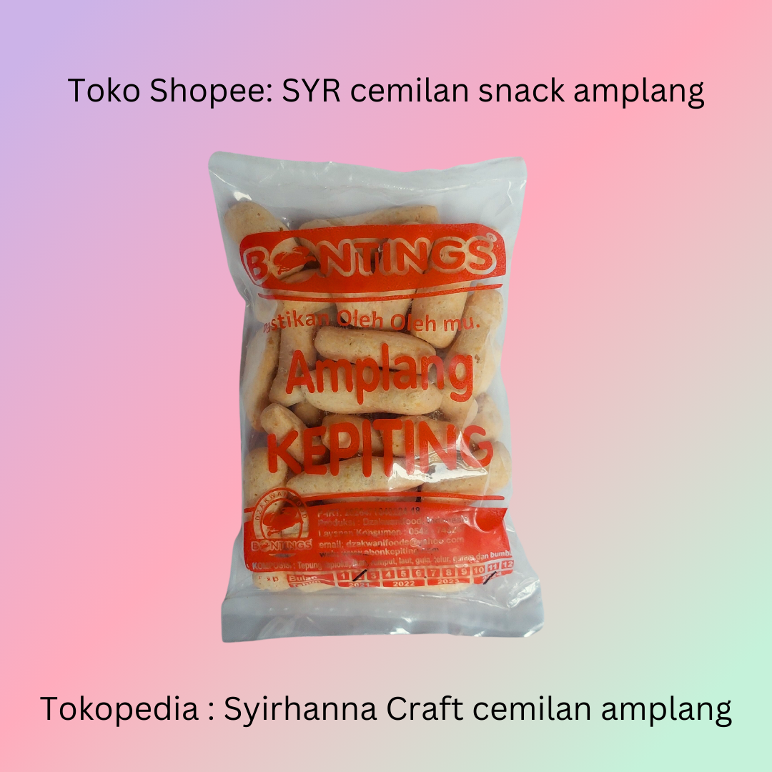 100 GRAM MAKANAN SNACK YANG ENAK AMPLANG ORIGINAL RASA KEPITING, | by ...