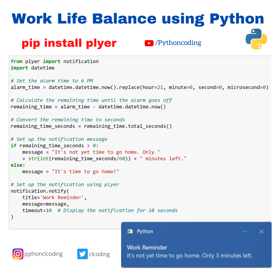Work Life Balance Using Python Python Coding Medium 7876