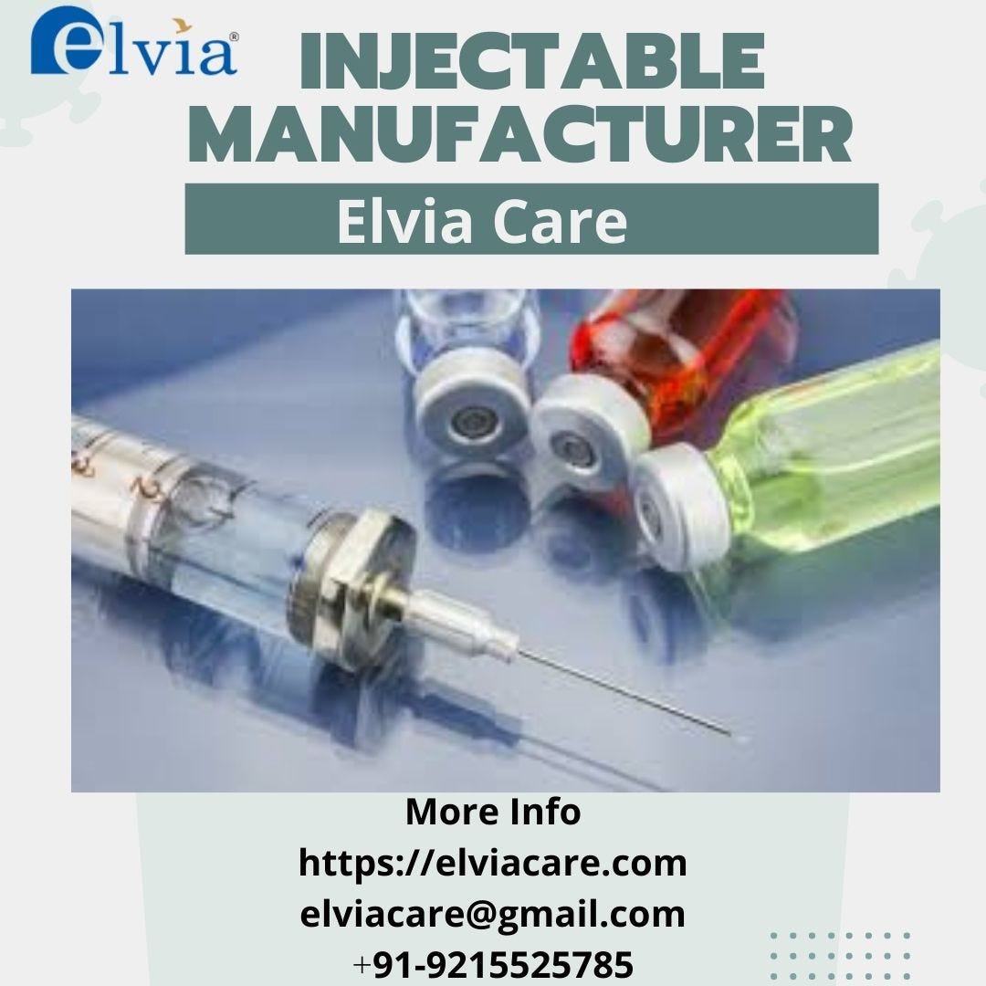 Injectable Manufacturer in India | Elvia Care - Elviacare - Medium