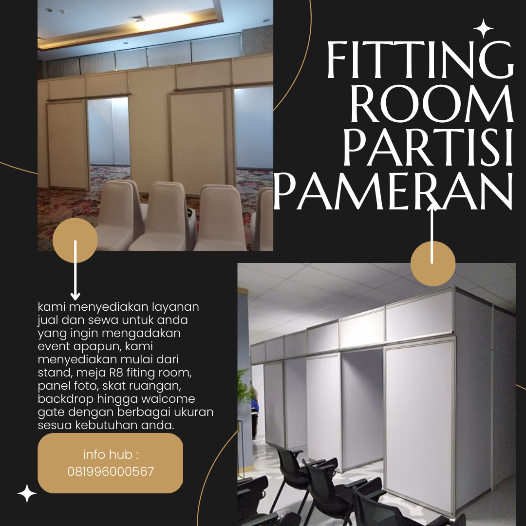 Partisi Pameran Ruang Ganti | fitting room pintu slide | fitting room partisi r8 081996000567 ...