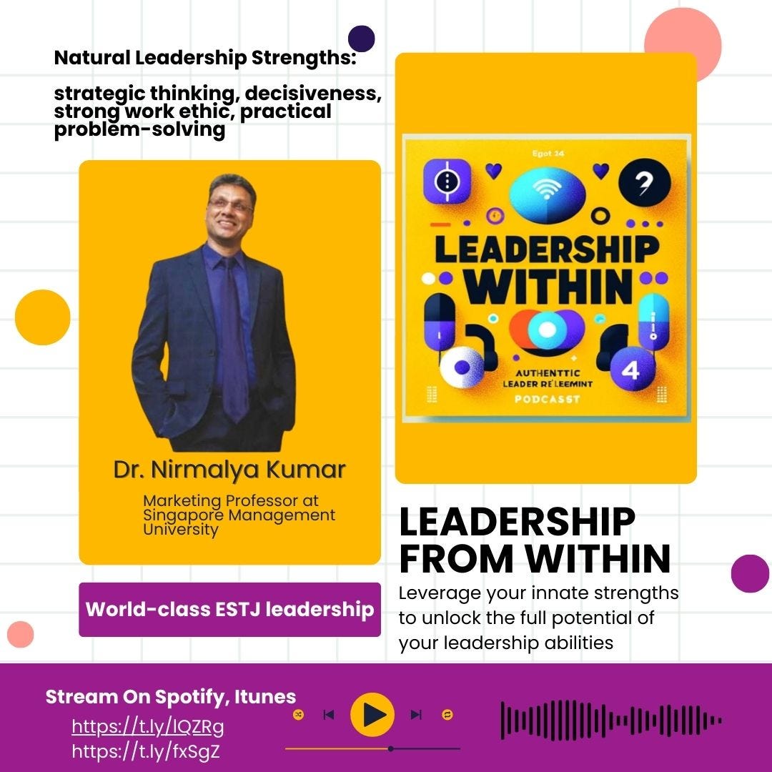 Dr. Nirmalya Kumar, Charting a Path in Leadership: My Journey and ...