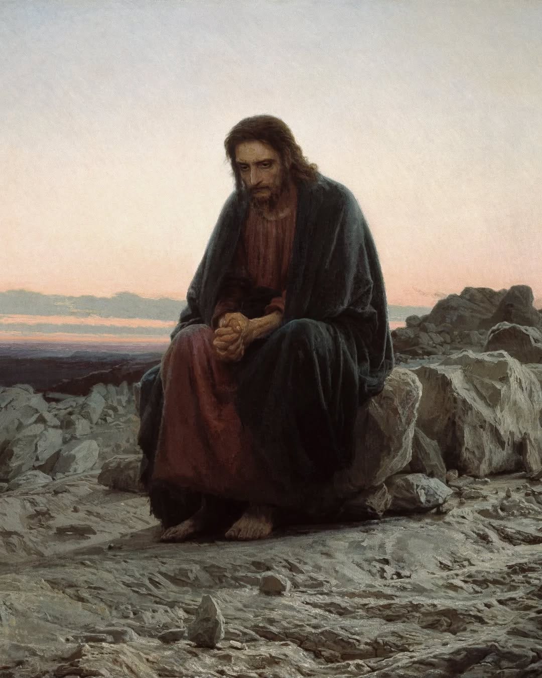 IVAN KRAMSKOI - CHRIST IN THE WILDERNESS, 1872 | by Pmamtraveller | Art ...